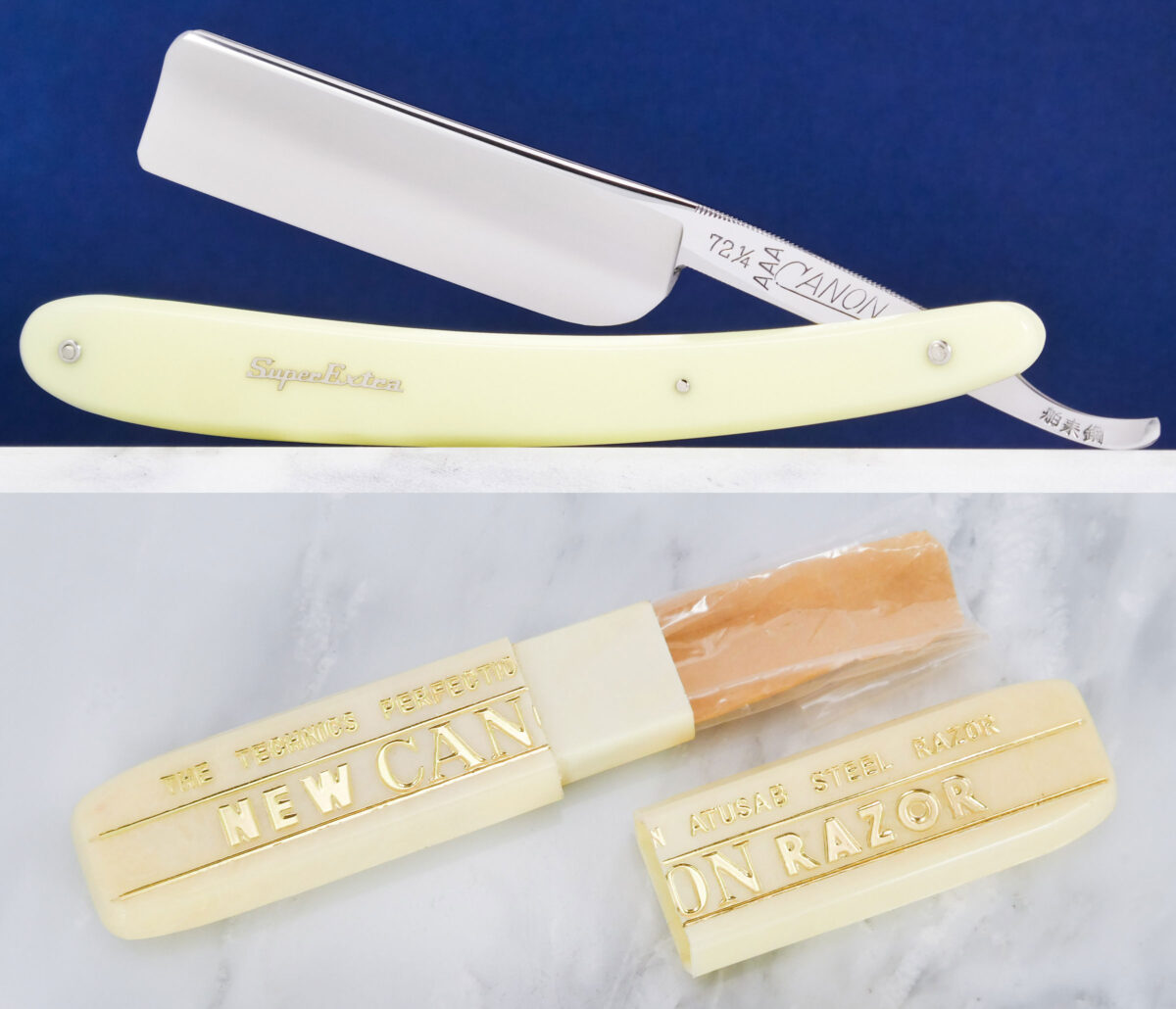 NOS Canon AAA 72 1/4 Special Alloy Japanese Straight Razor Kamisori ...